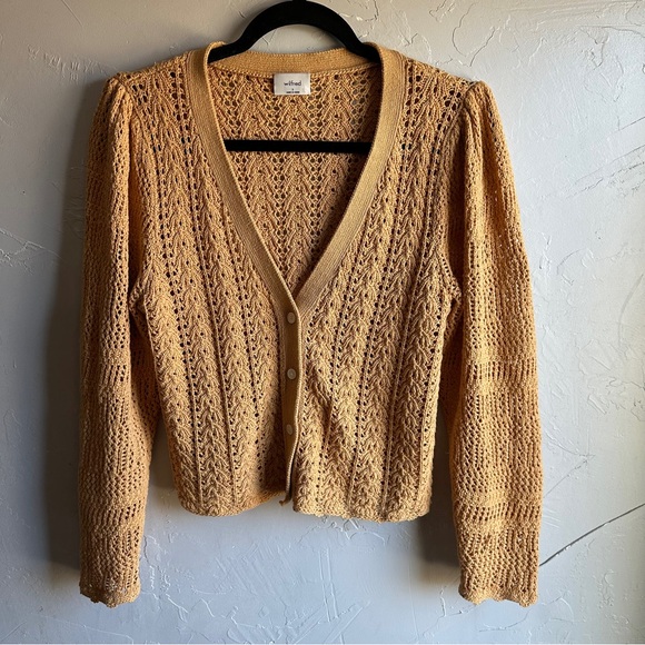 Wilfred | Sweaters | Aritzia Wilfred Splendor Cardigan Soft Apricot ...